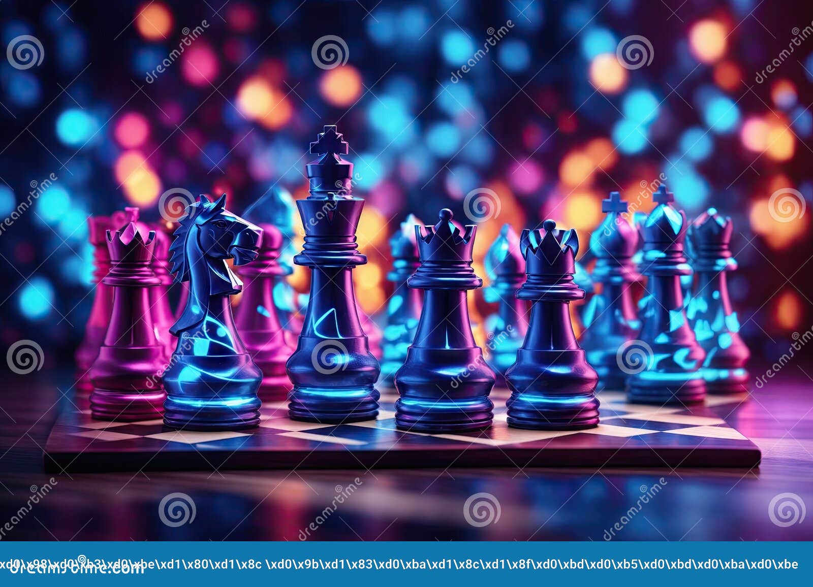 Closeup Wallpaper Chess Pieces on a Board Creative Background. Ai ...