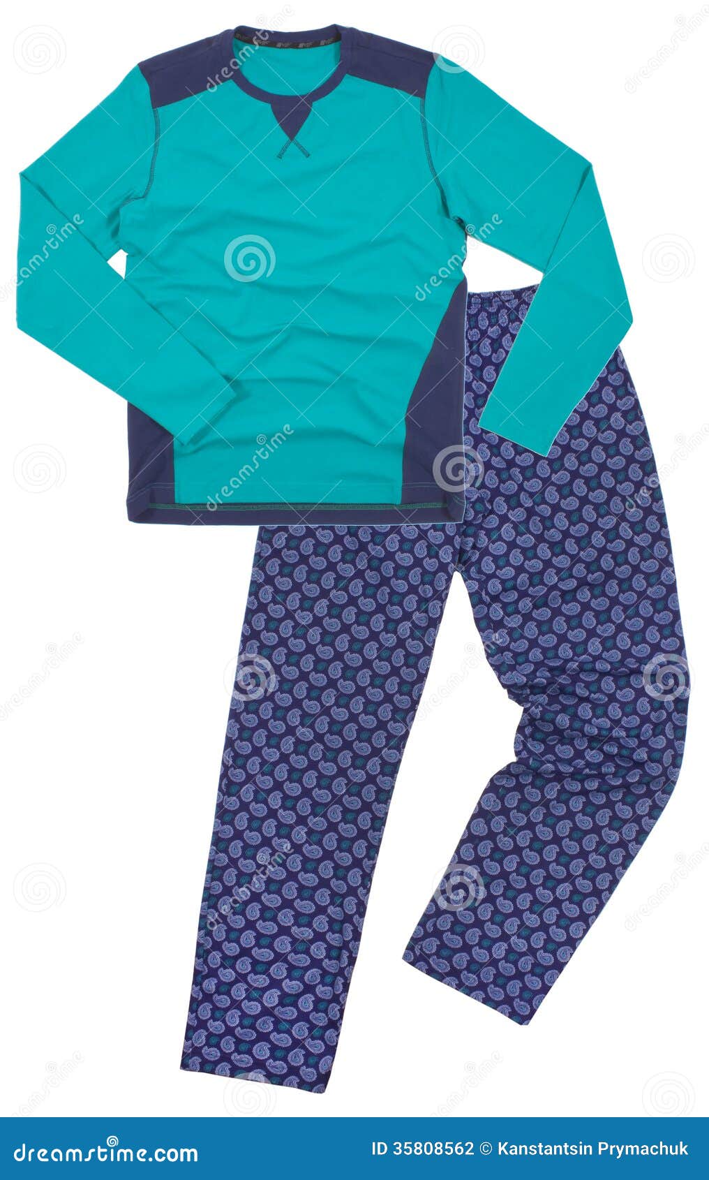 Closeup of a Warming Winter Pajamas on a White Stock Photo - Image of ...