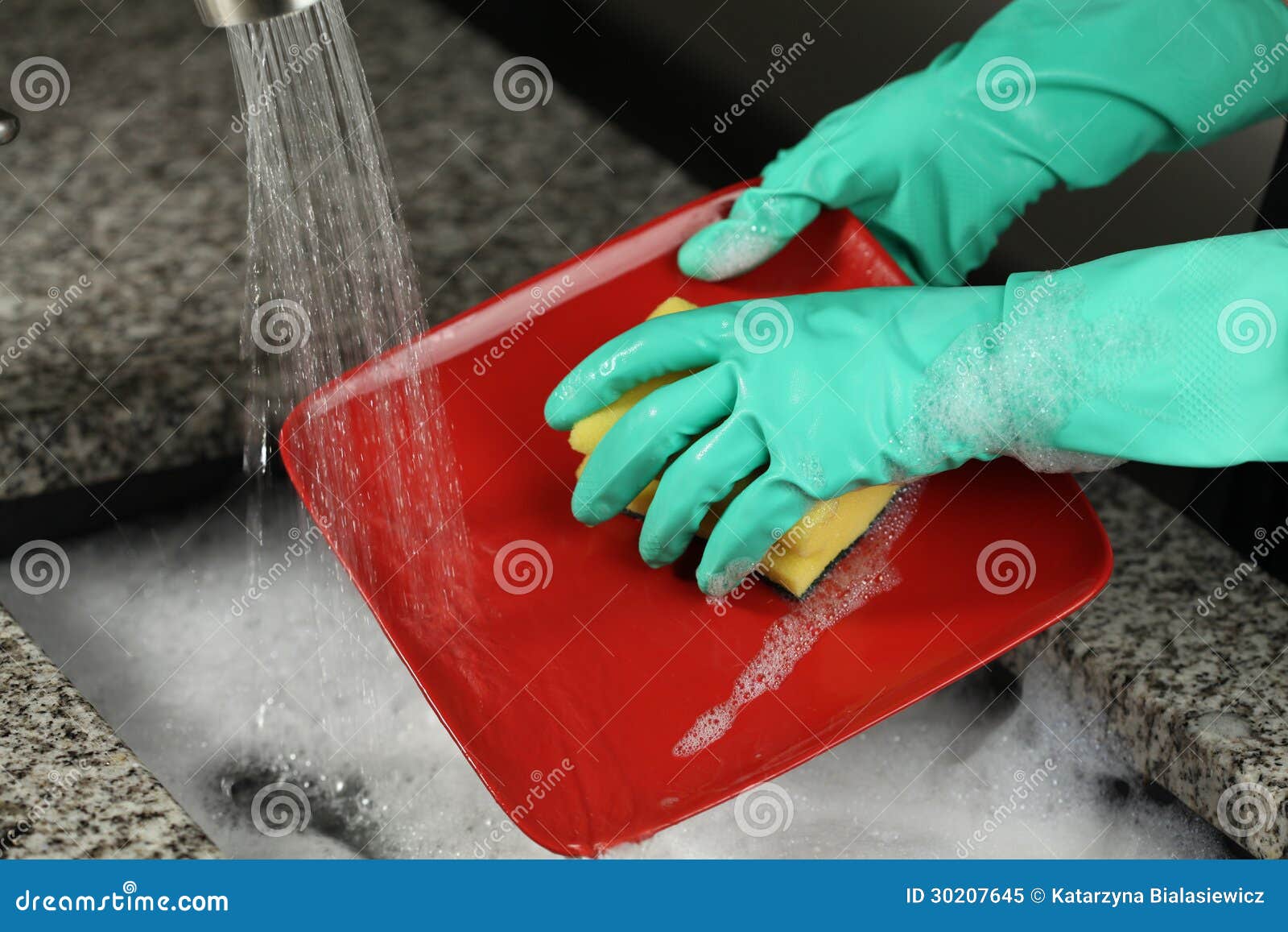 Housework: Washing a Dishes Stock Image - Image of cleanup, housework ...