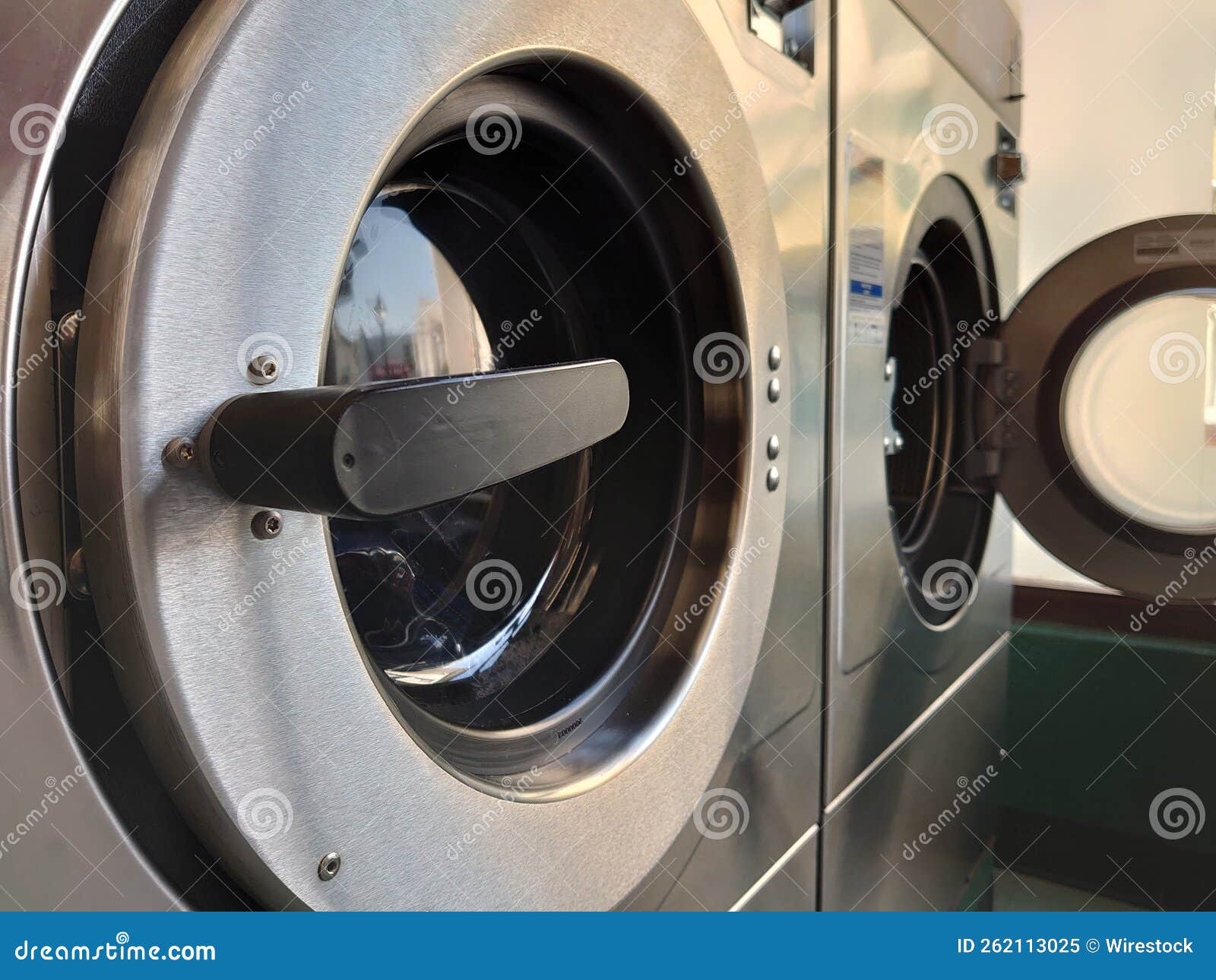 Closeup of washing machine stock image. Image of clean - 262113025
