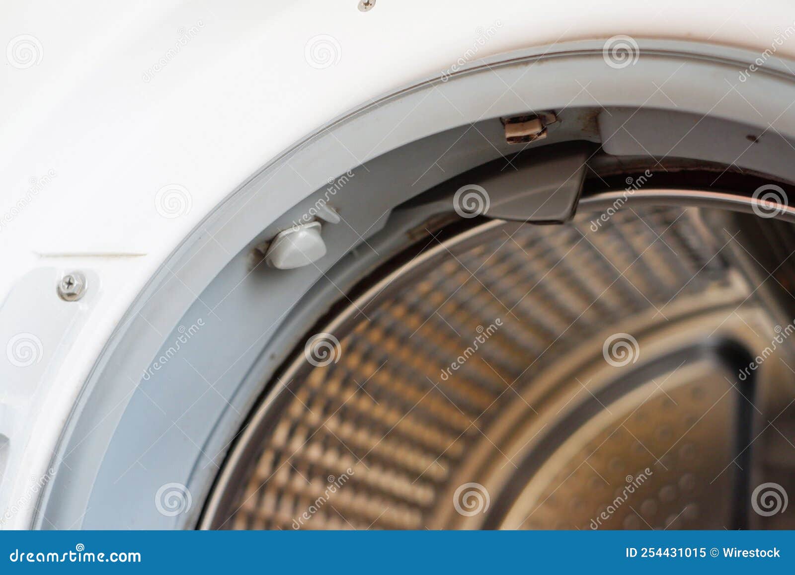 Closeup of a Washing Machine Detail Stock Image - Image of white ...