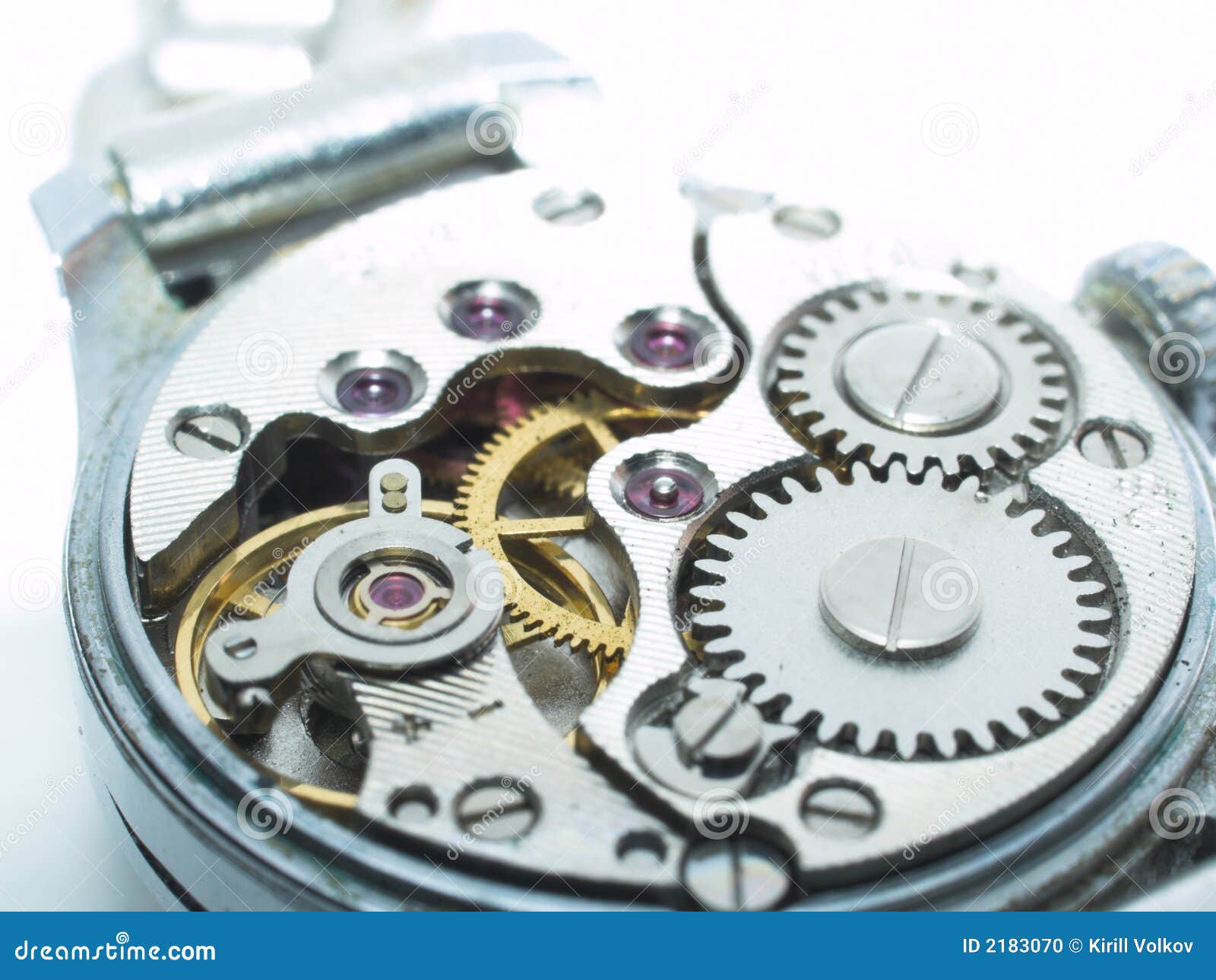 Closeup of watch mechanism stock photo. Image of detailed - 2183070