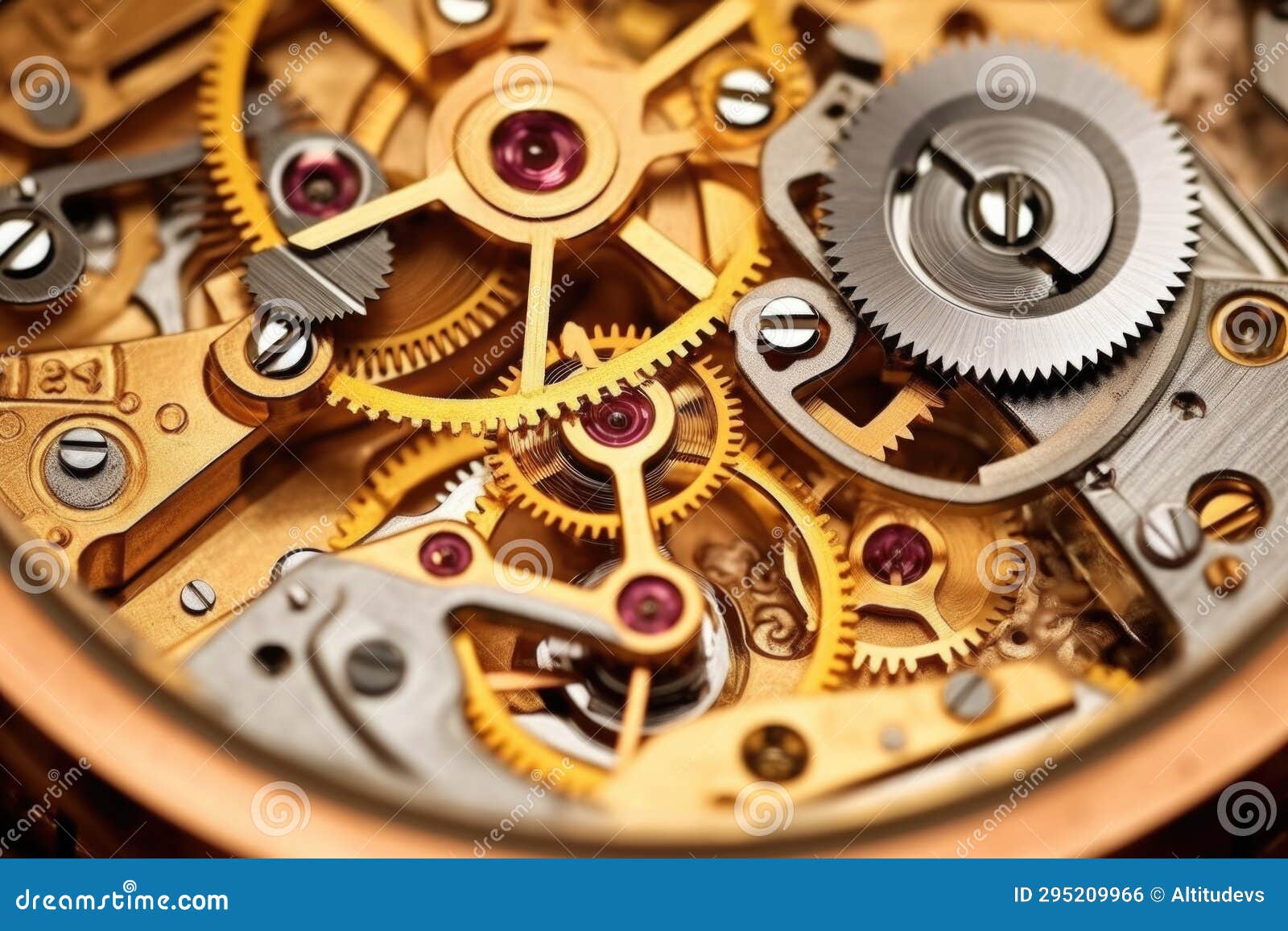 Closeup of Watch Movements and Gears Stock Photo - Image of generated ...