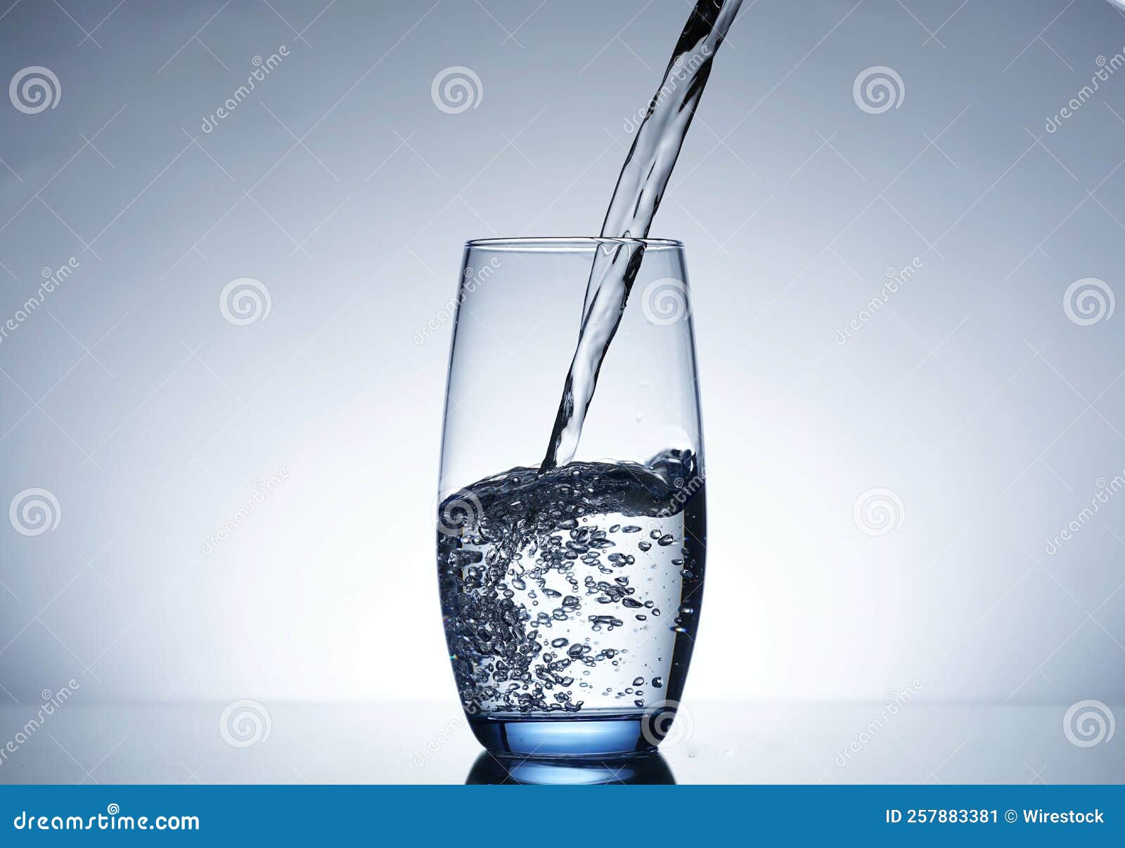Closeup of Water Being Poured into a Glass. Stock Image - Image of ...