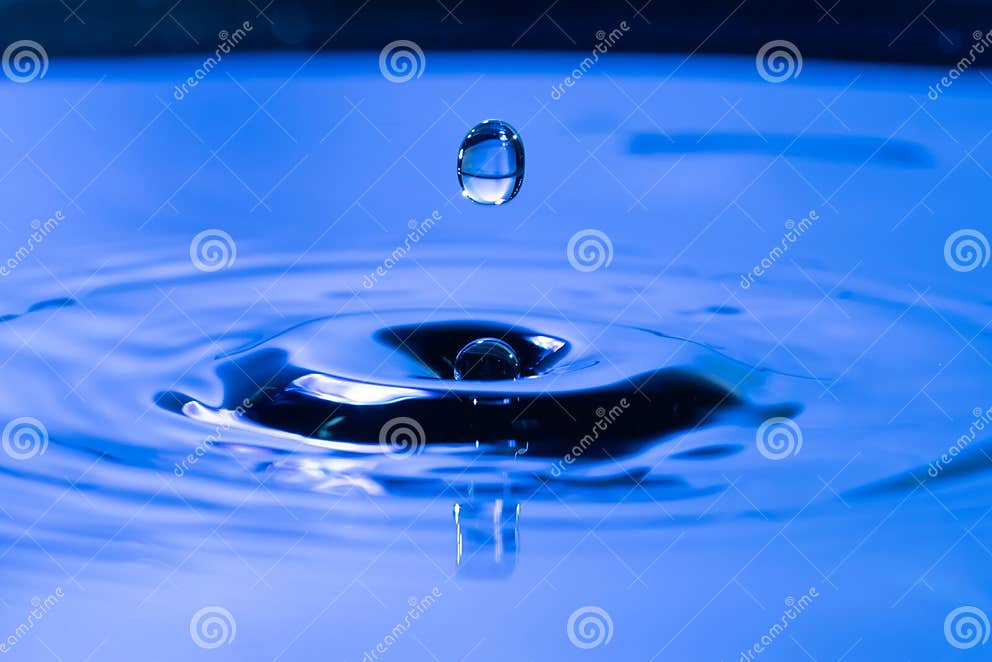 Closeup Water Drop Falling Multi Color. Water Drop Splash and Make ...