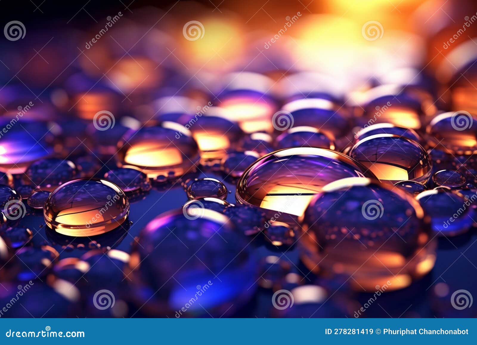 Closeup Water Drop in Science Style with Generative AI Stock ...