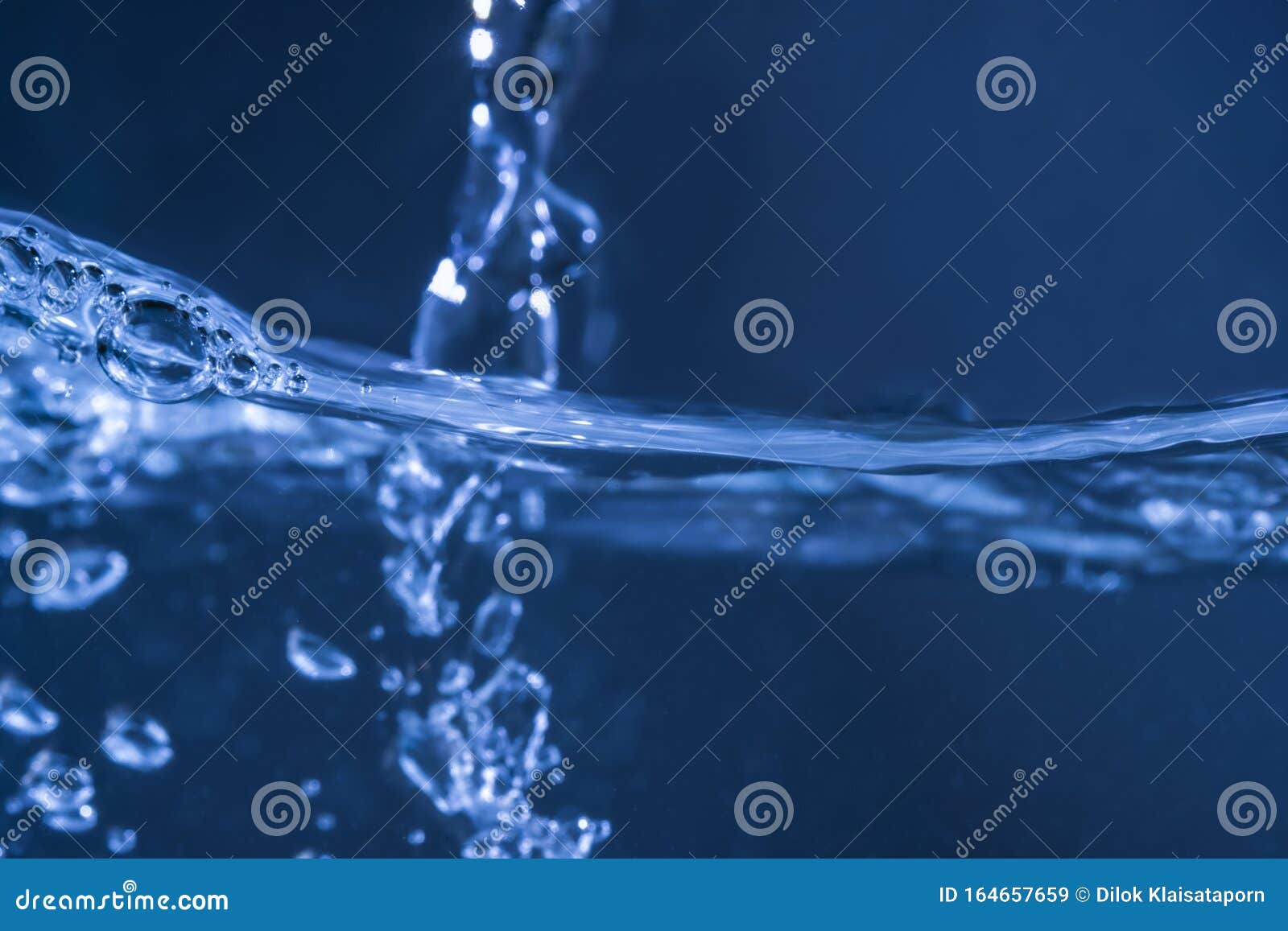 Closeup of Water Drop Splash on Water Wave Surface Stock Image - Image ...