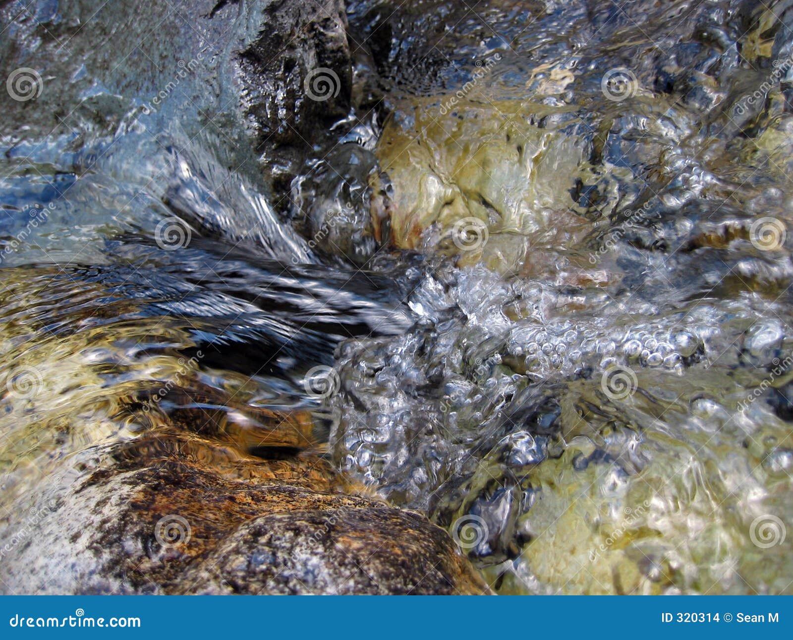 Closeup of Water Going Over Rocks Stock Photo - Image of water, rocks ...