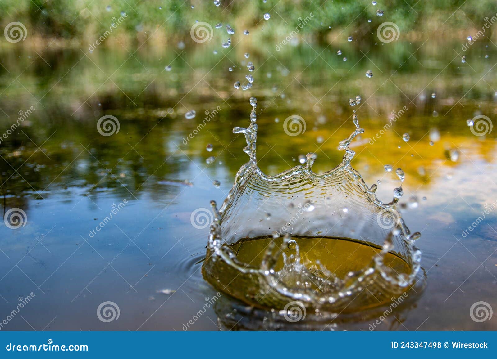 Closeup of a Water Splash in a Lake Stock Photo - Image of background ...