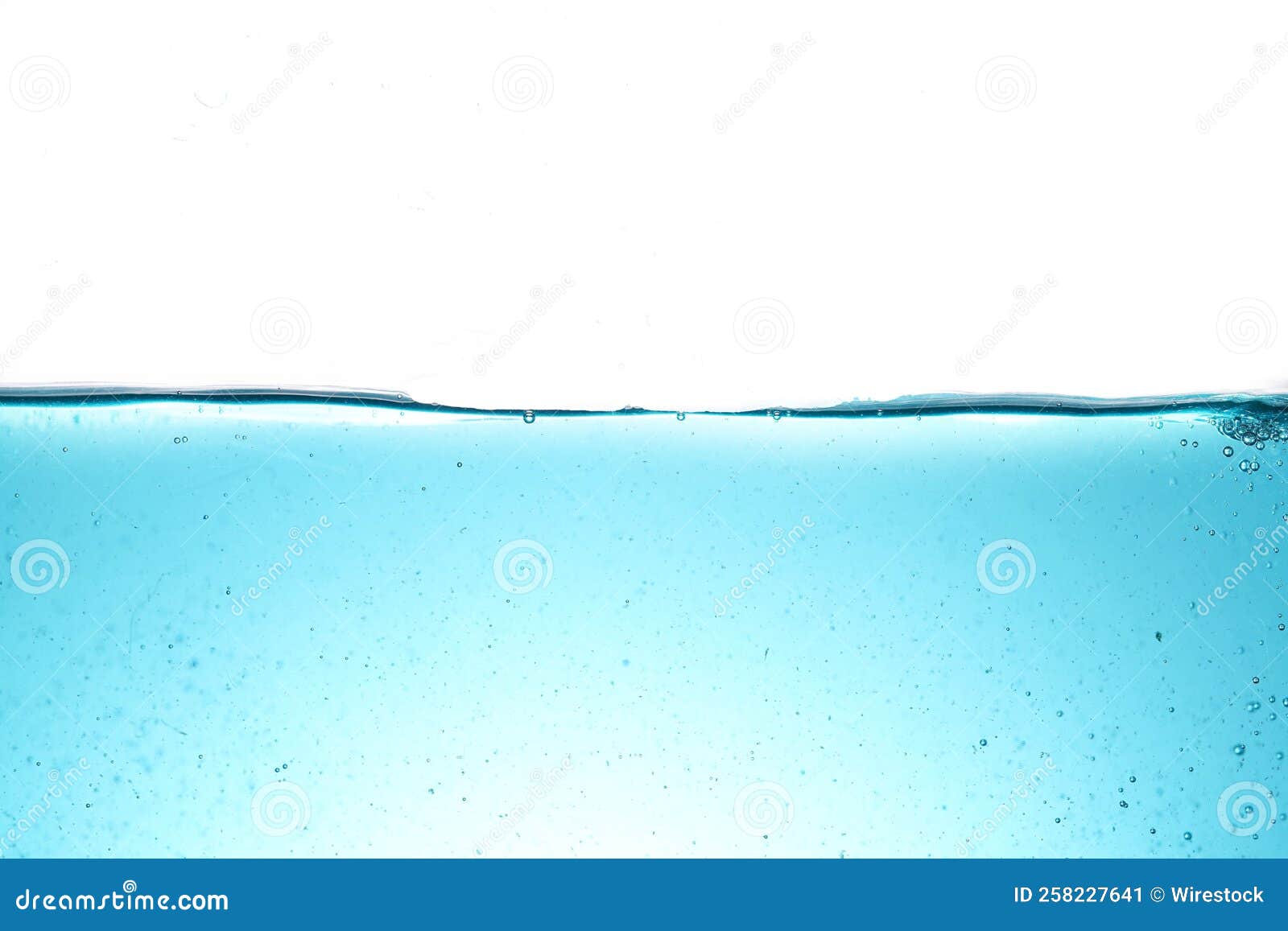 Closeup of Water Splash and Tiny Bubbles Isolated on White Background ...