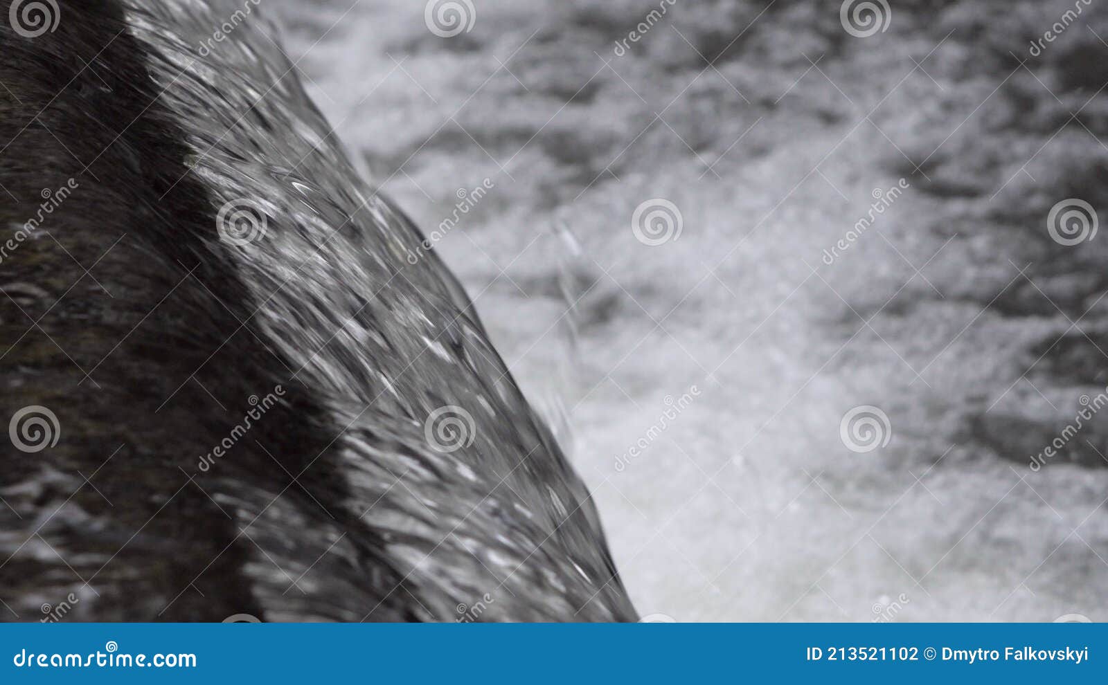 Closeup of Waterfall on Drain Sewer System with Focus Transition Stock ...