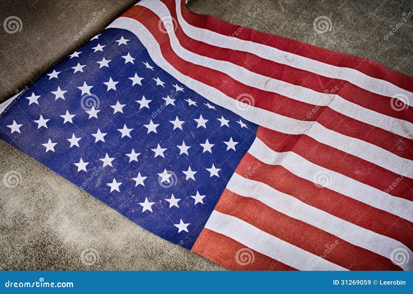 Closeup of Weathered American Flag Stock Image - Image of americana ...