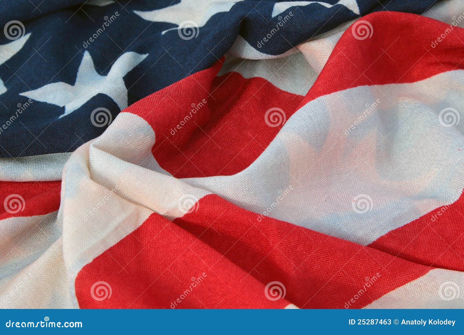 Closeup of Weathered USA Flag Stock Image - Image of american, blue ...