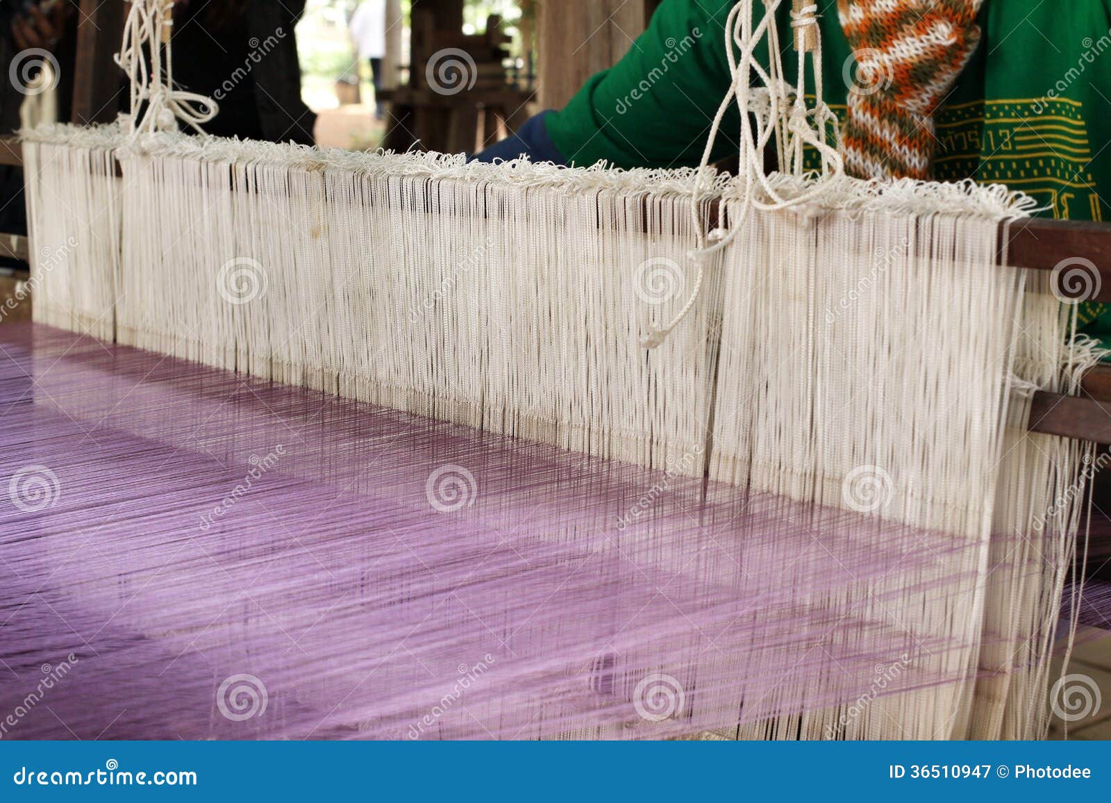 Closeup of weaving thread stock image. Image of threads - 36510947