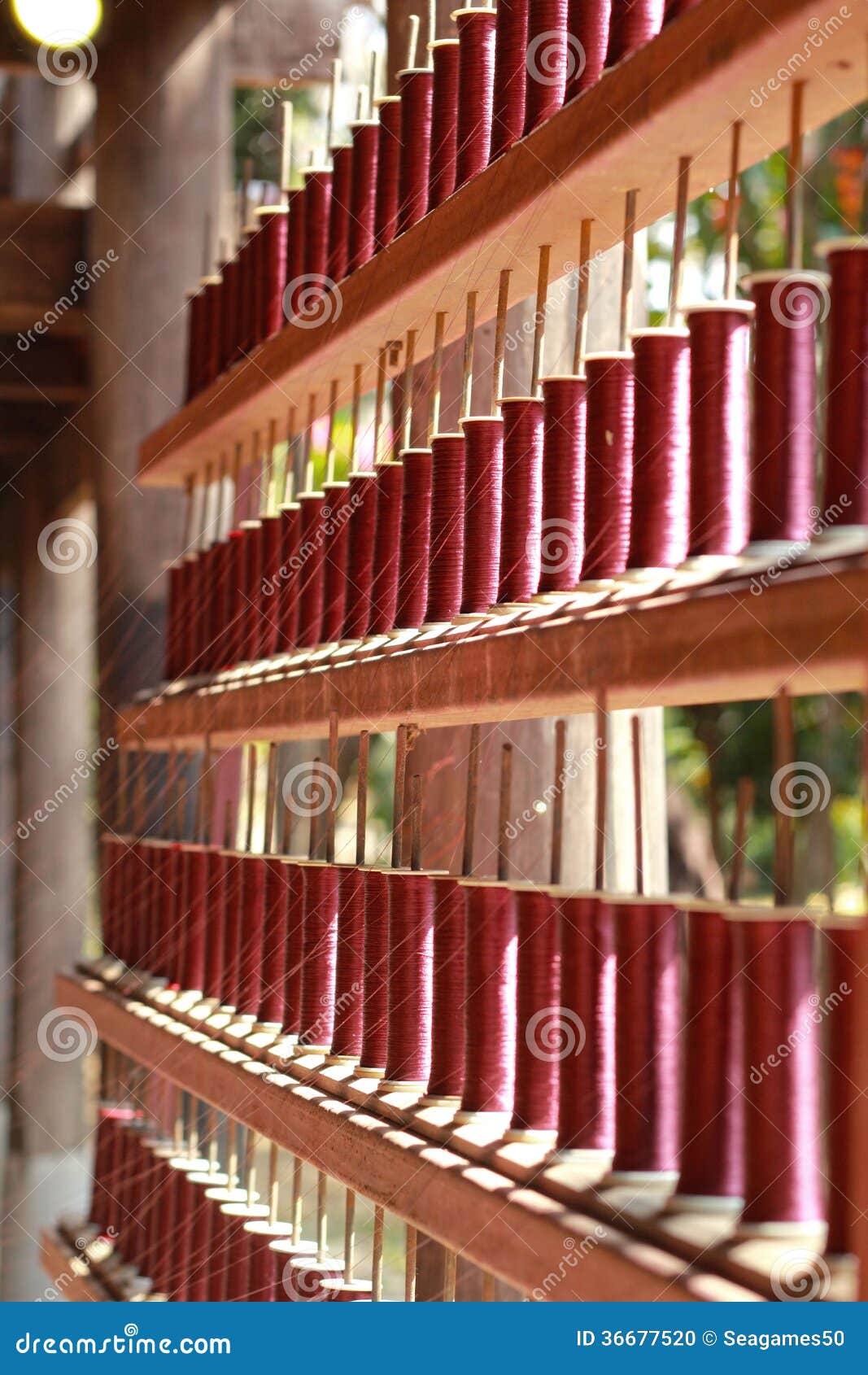 Closeup of Weaving Thread for the Textile Industry Stock Photo - Image ...
