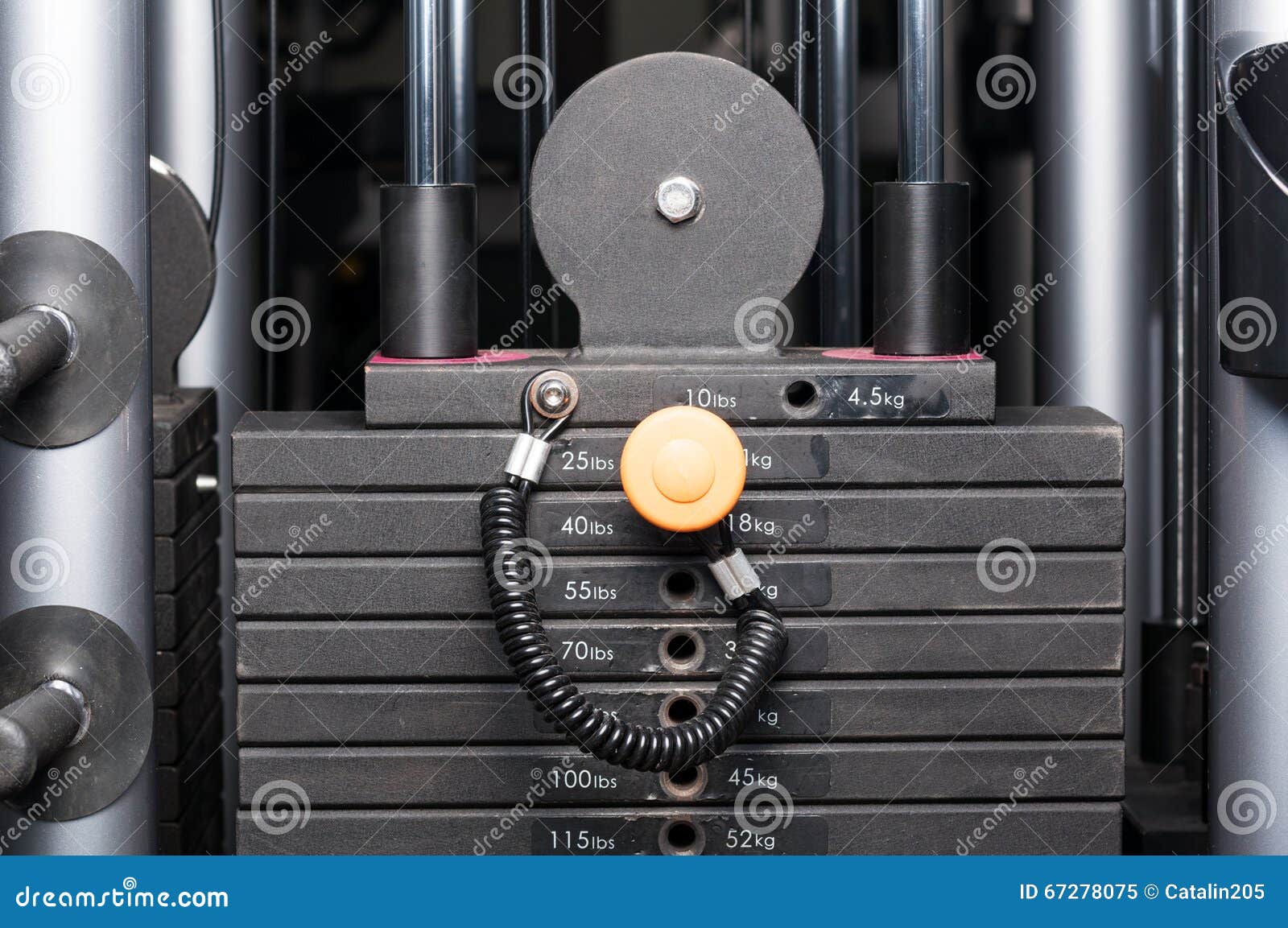 Closeup of Weight Stack Equipment of Weightlifting Machine Stock Image ...