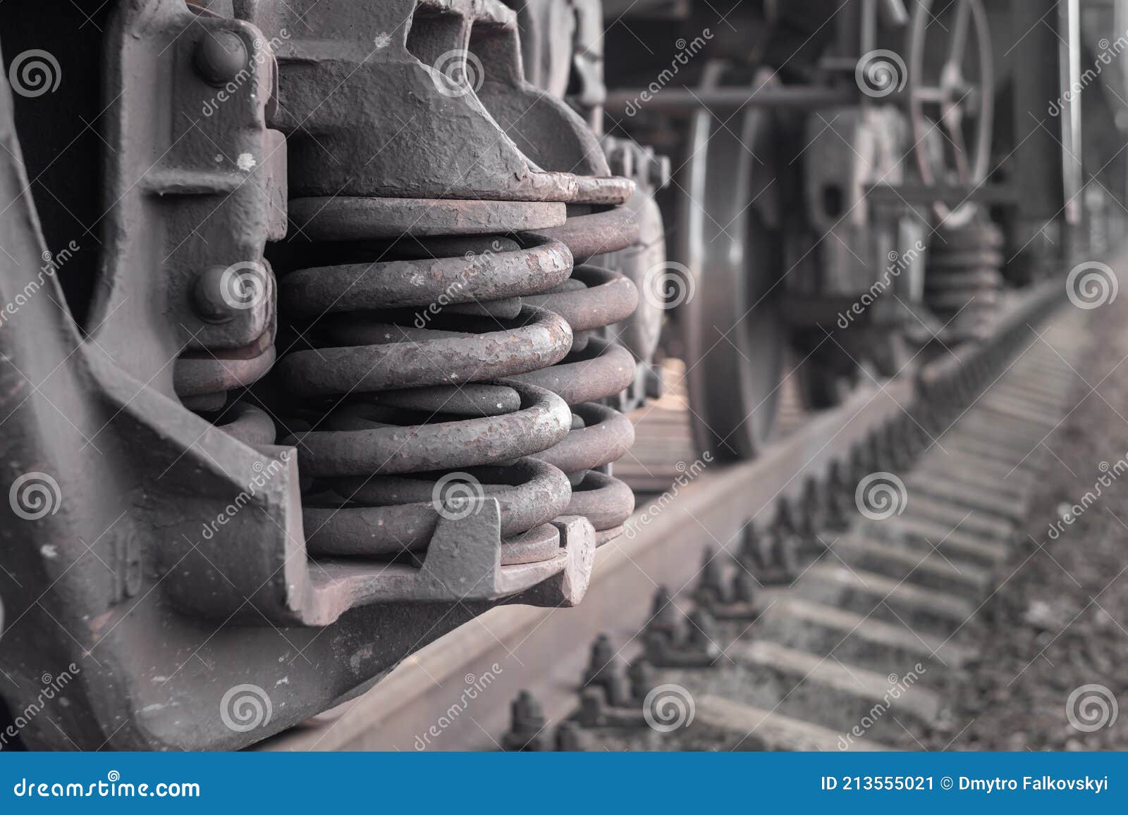 Closeup of Wheelset Springs at the Railway Multiple Unit Stock Image ...