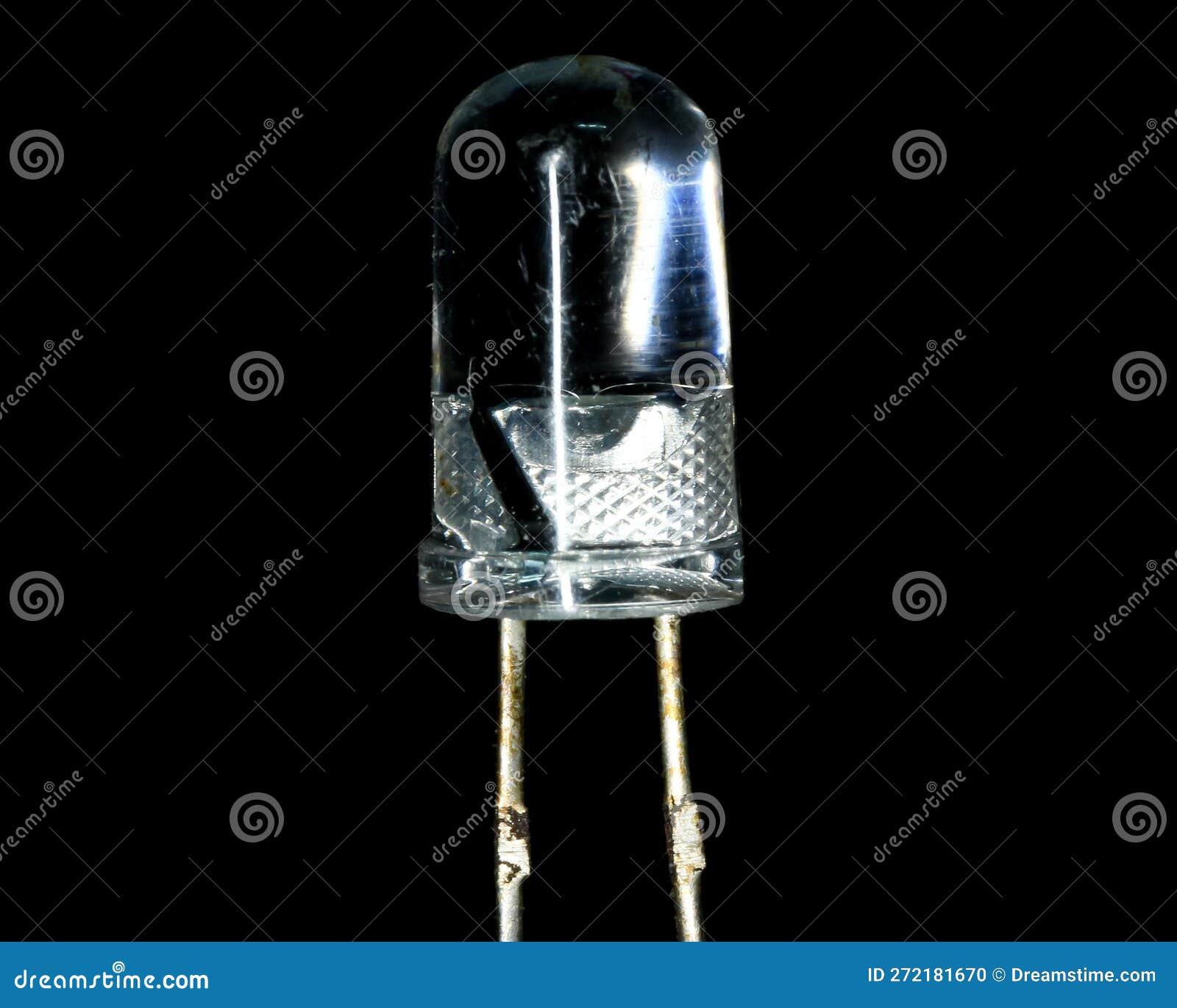 Closeup White Diode Lightbulb in Dark Room Stock Photo - Image of ...