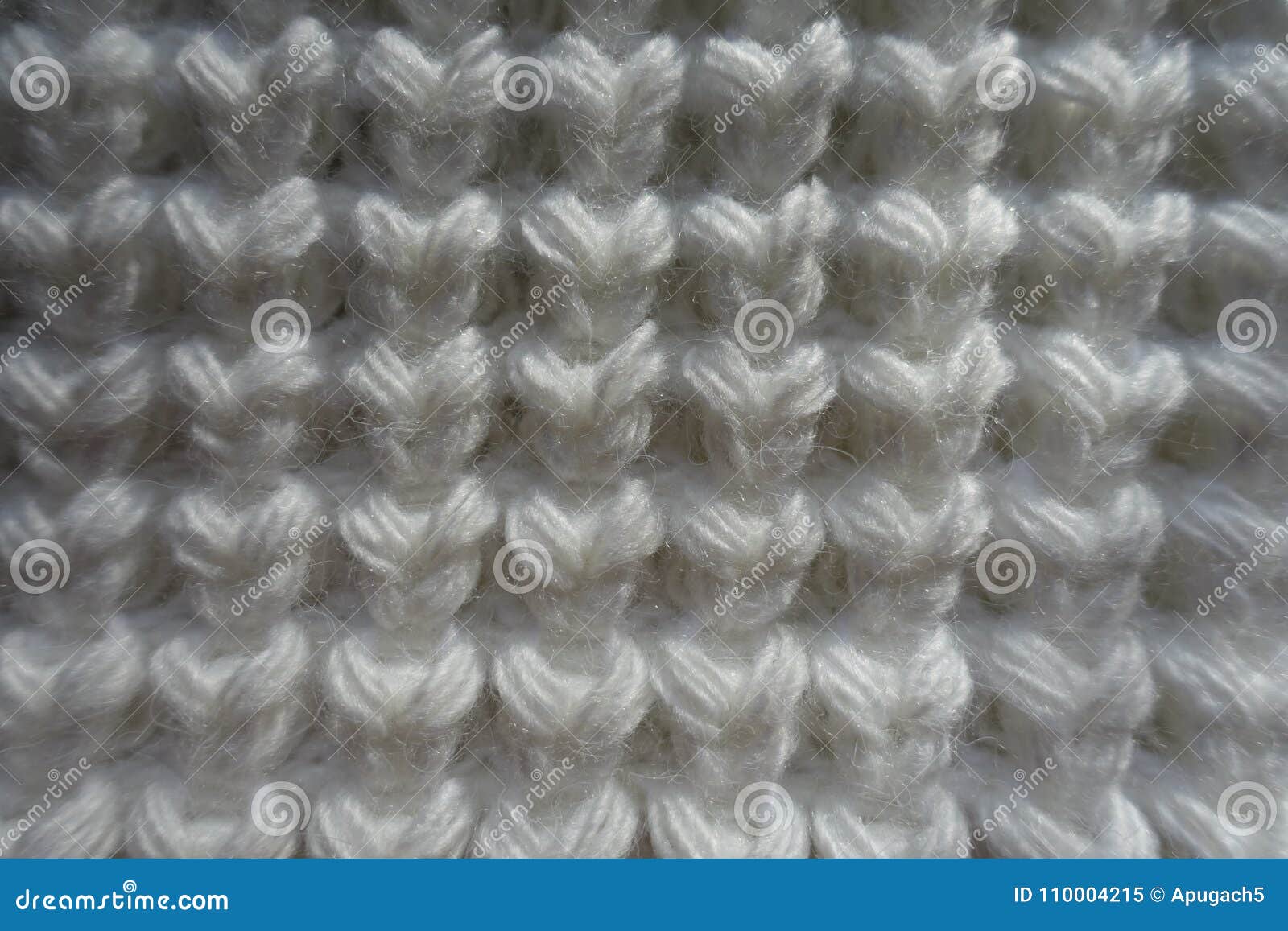 Closeup of White Knitted Fabric with Unusual Pattern Stock Image ...