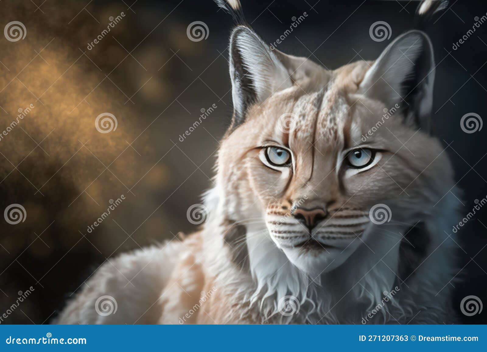 A Closeup of a White Lynx Looking at Its Prey Stock Illustration ...