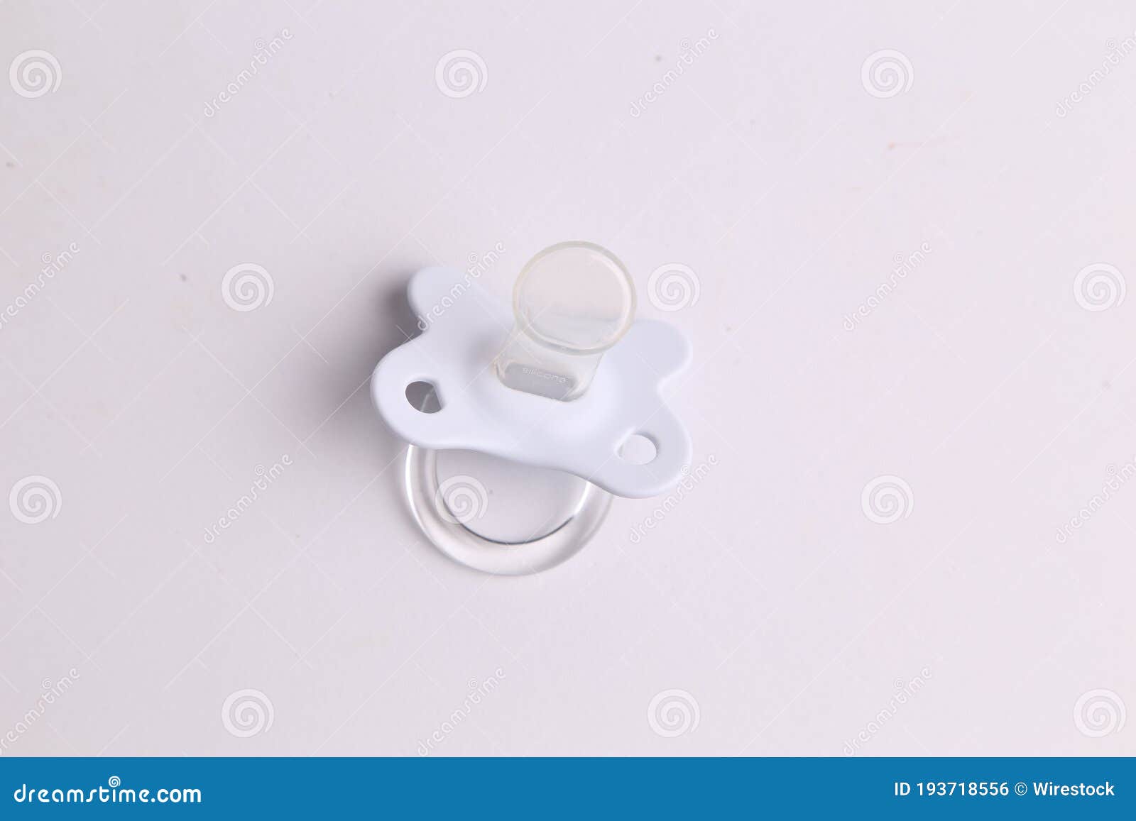 Closeup of a White Pacifier Isolated on a White Background Stock Photo ...