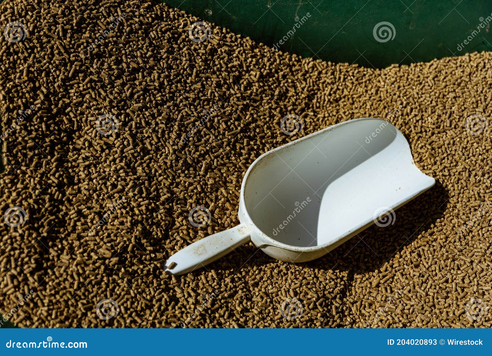 Closeup of a White Shovel on the Building Material Stock Image - Image ...