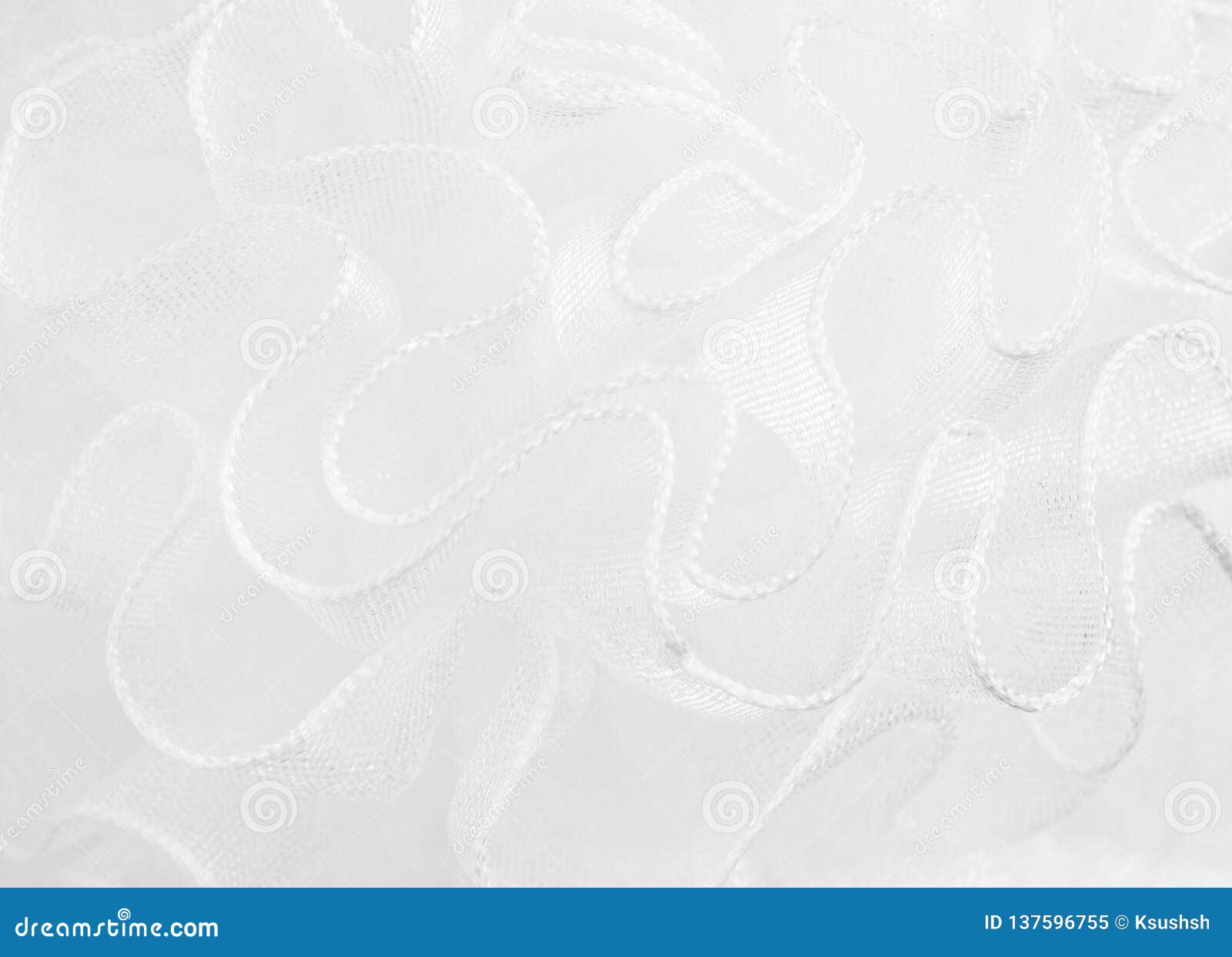 Closeup of White Waved Organza Texture Stock Image - Image of wedding ...