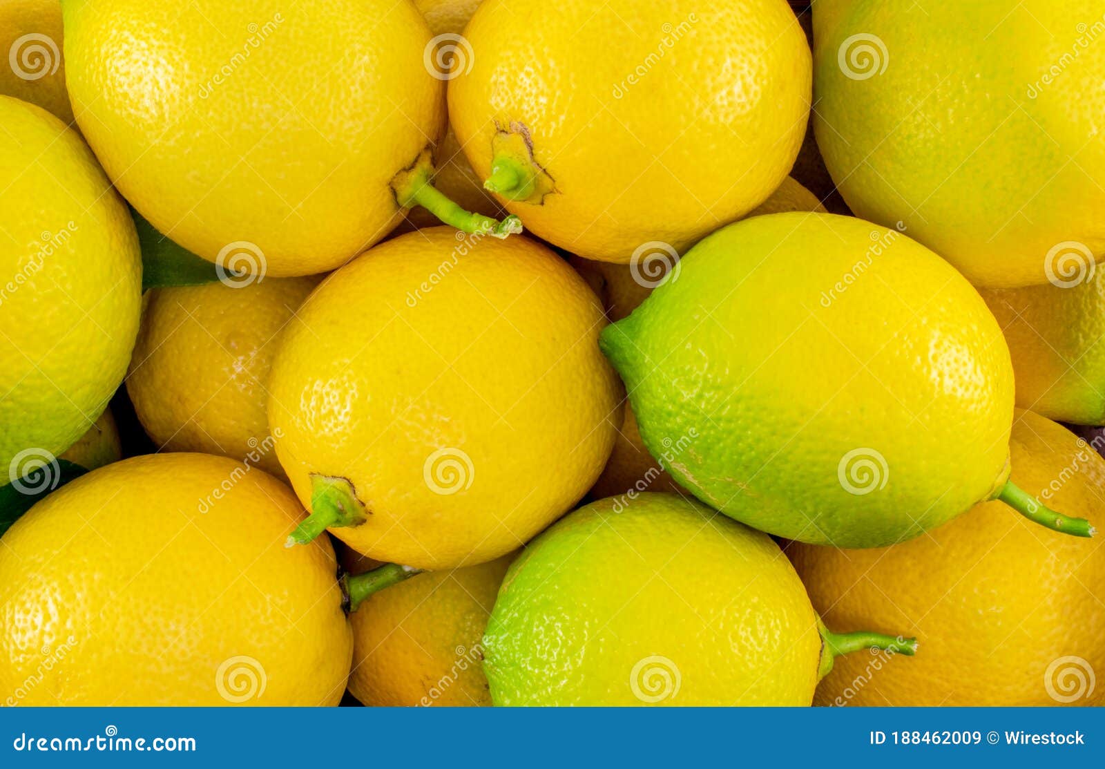 Closeup of Whole Lemons on Each Other Under the Lights Stock Image ...