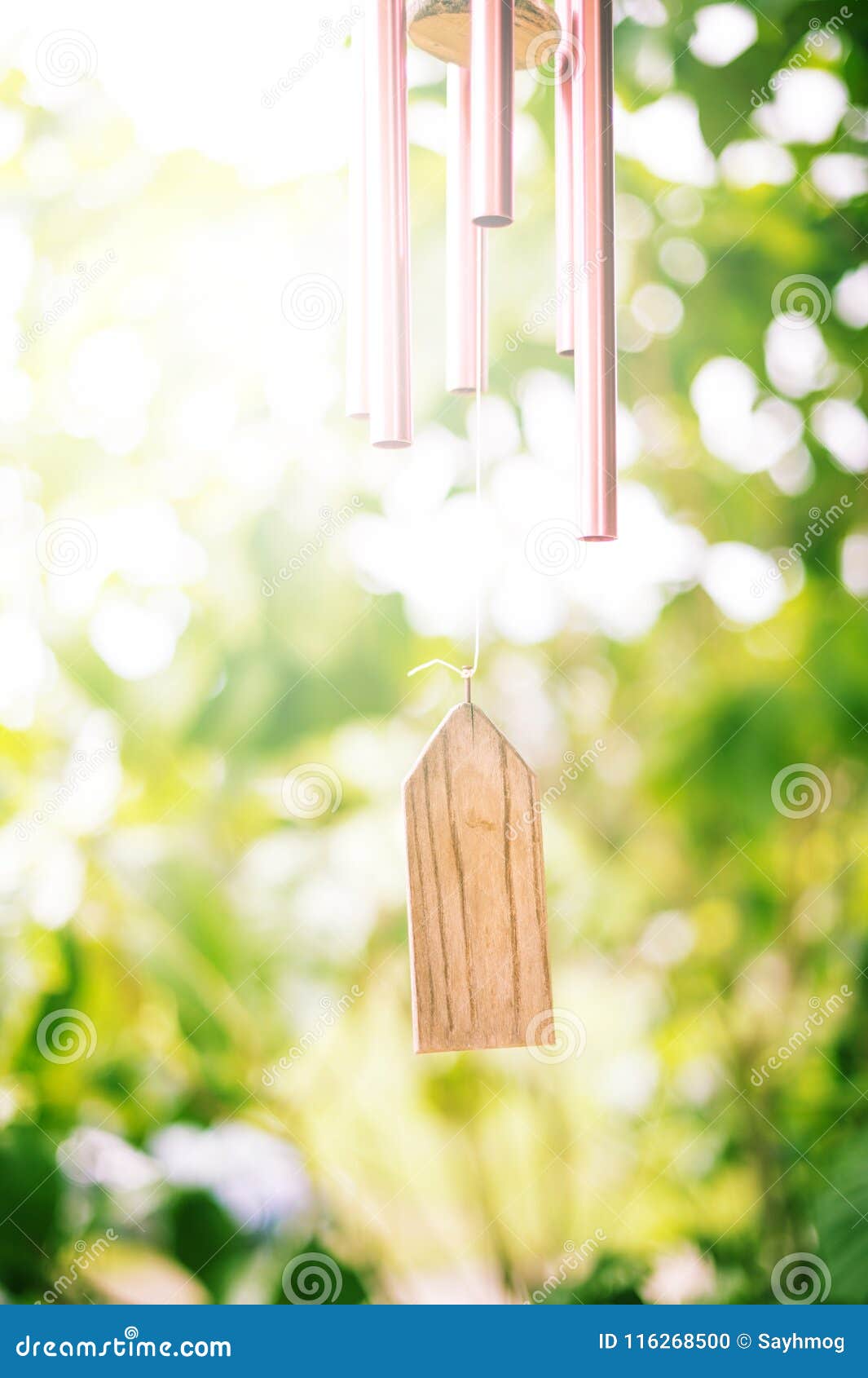 Closeup of Wind Chime stock photo. Image of metal, background - 116268500