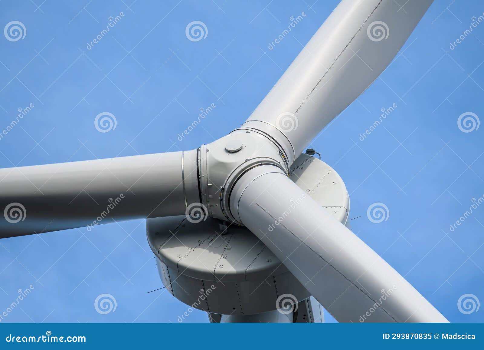 Closeup of a Wind Turbine Hub Stock Image - Image of technology ...