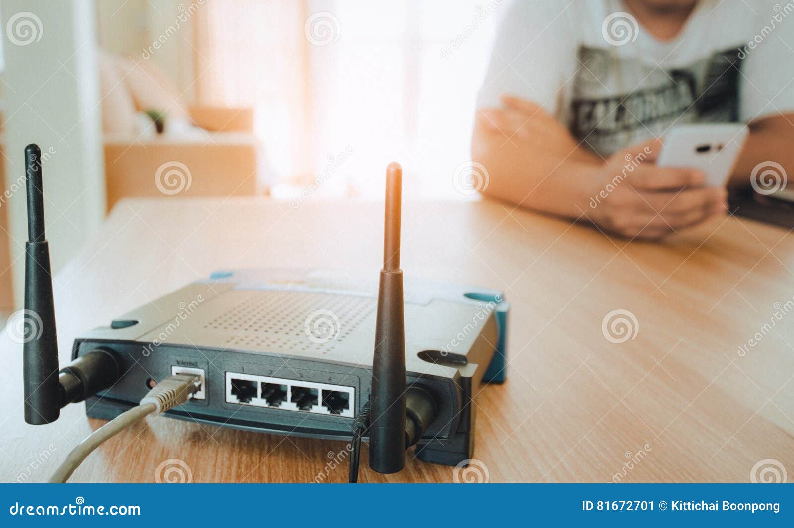 Wireless Wi-Fi Router Isolated On White Background With Clipping Path ...