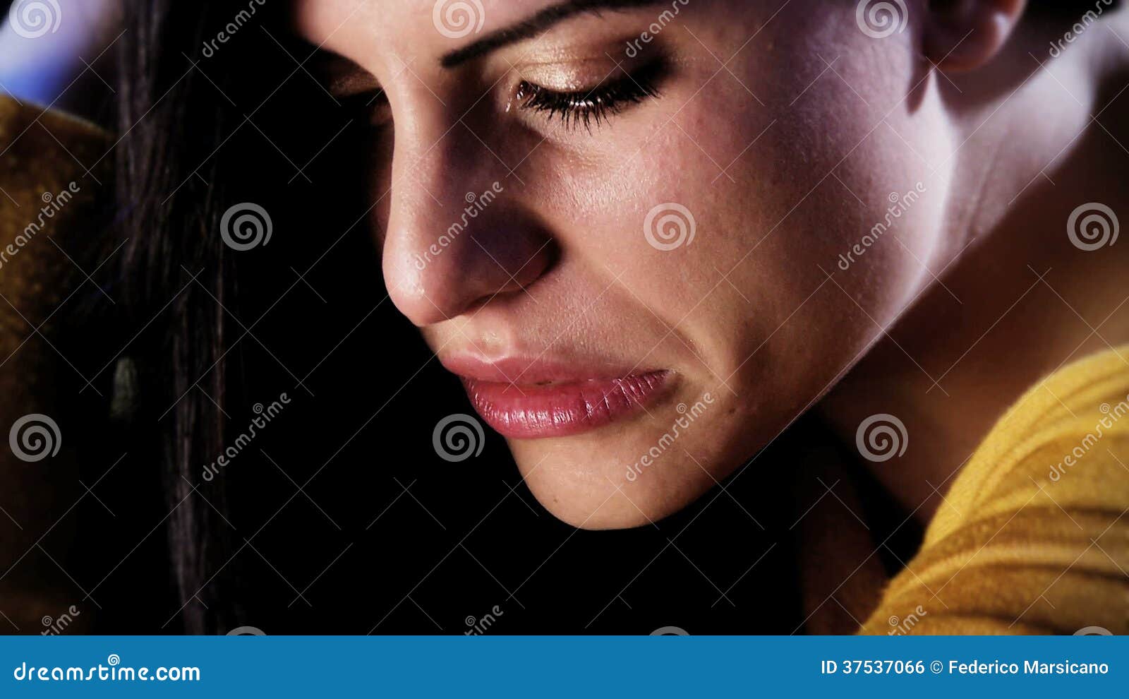 Closeup of woman crying stock video. Video of battered - 37537066