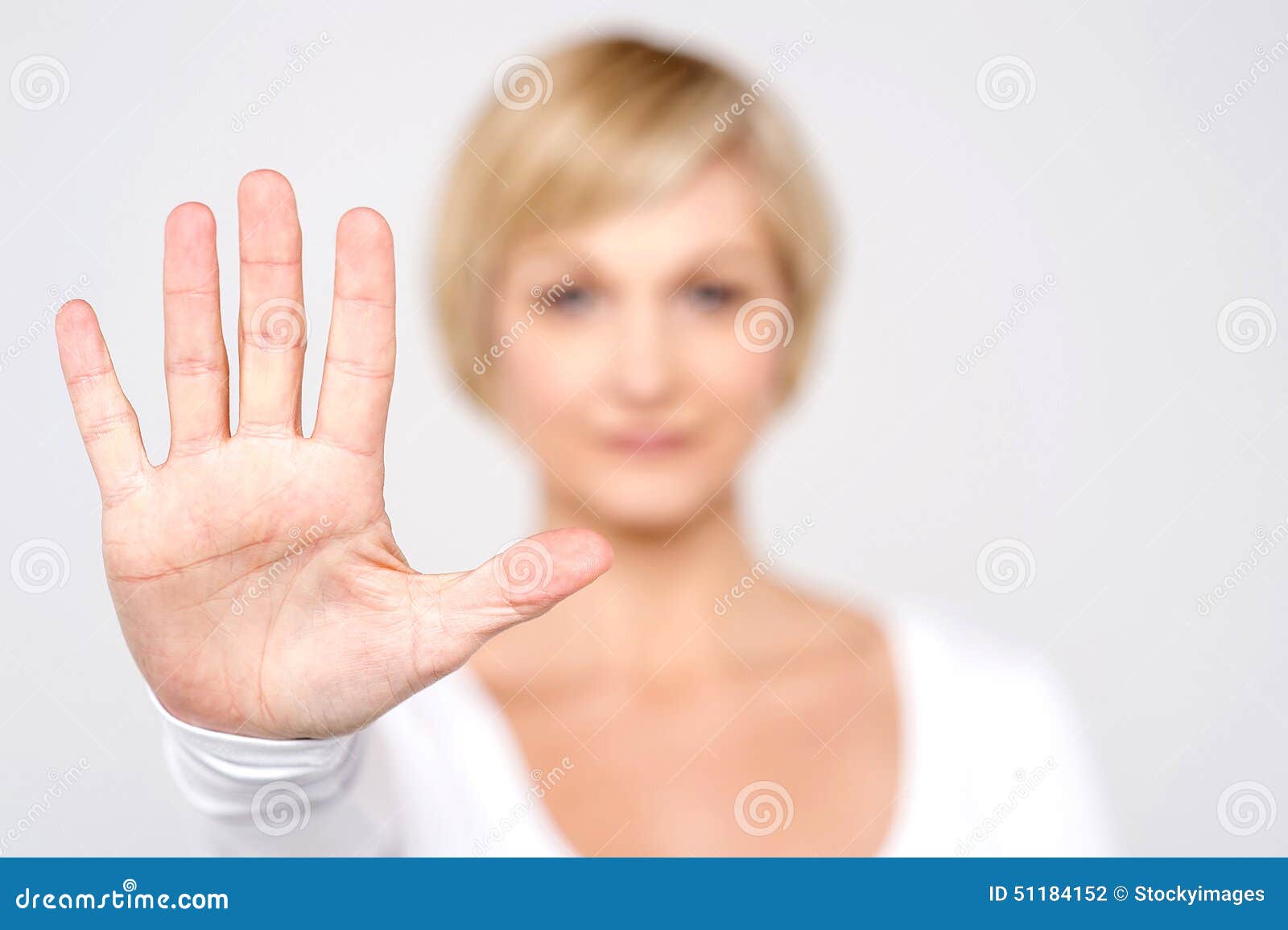 Closeup Woman Hand Showing Five Stock Photo - Image of five, happy ...