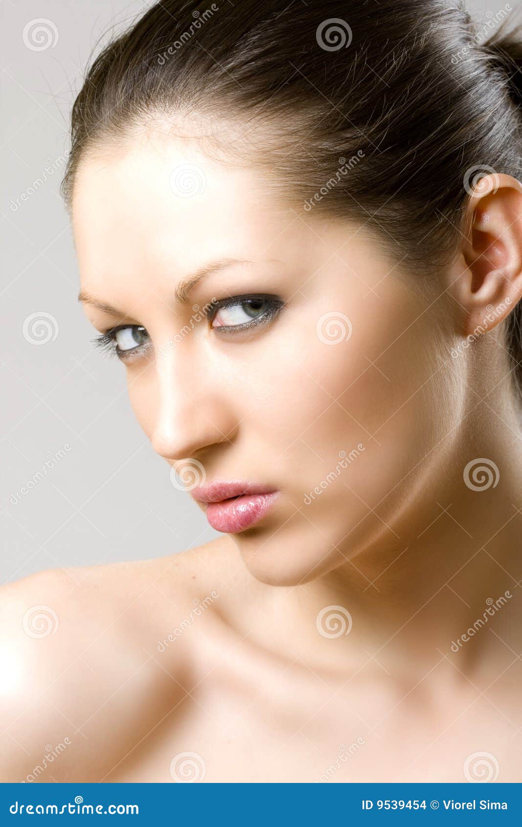 Closeup of a Woman S Face - Checking You Out Stock Photo - Image of ...