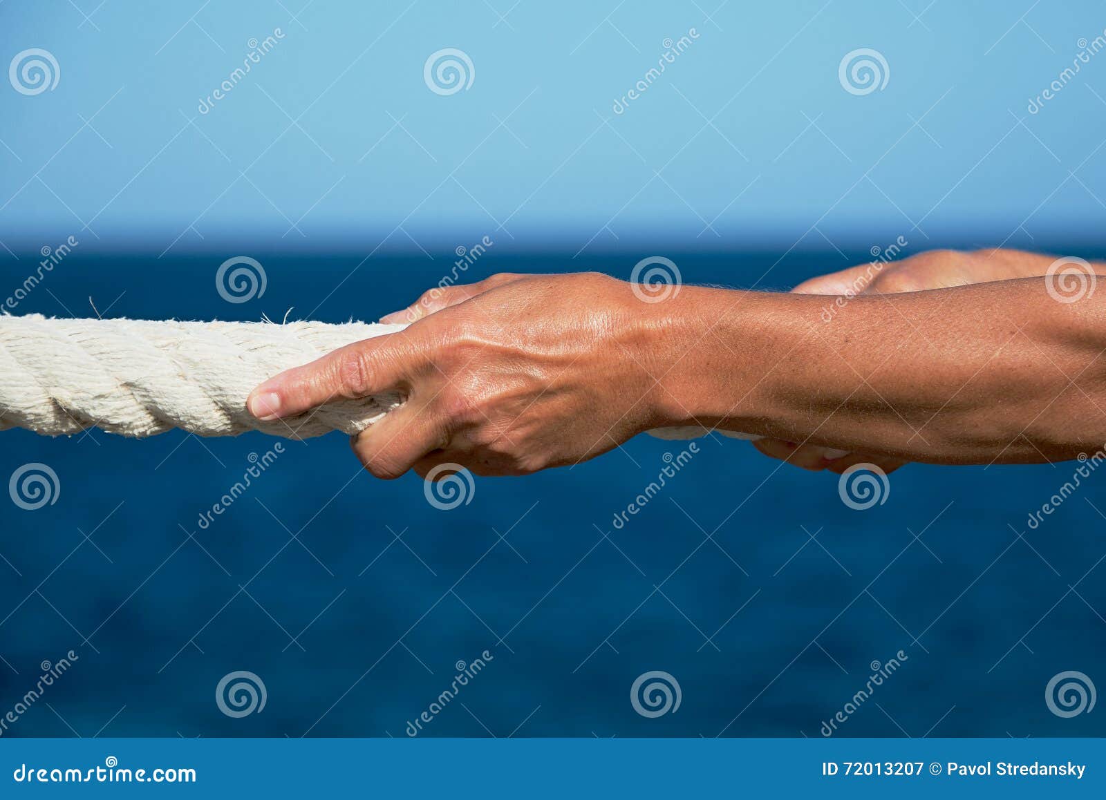 Closeup of Woman S Hand Pulling Rope Stock Image - Image of hand ...