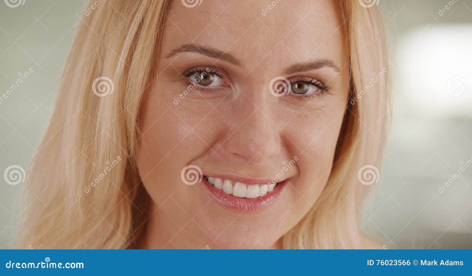 Closeup of Woman Smiling at Camera Stock Photo - Image of camera, cute ...