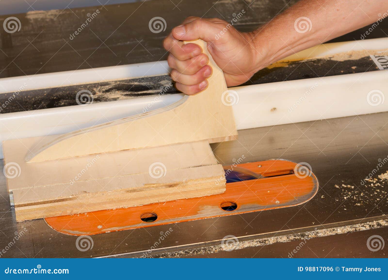 Table Saw stock photo. Image of safety, hands, metal - 98817096