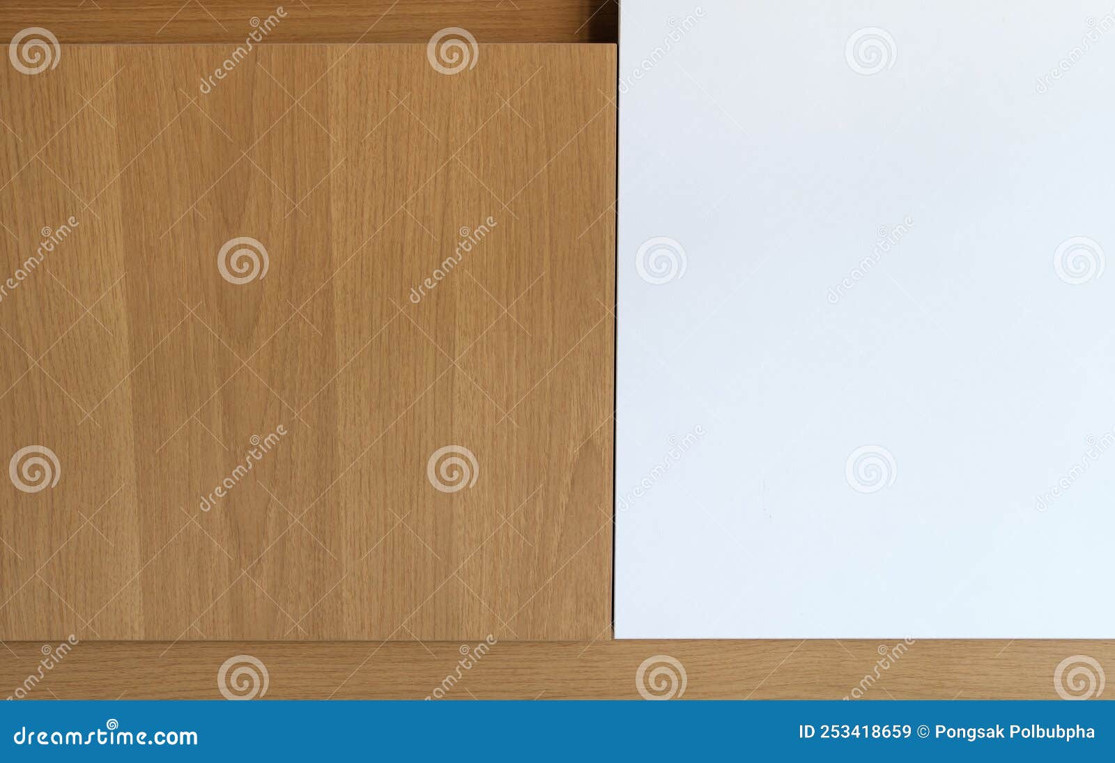 Closeup of the Wooden Cabinet in the Minimal Style Stock Image - Image ...