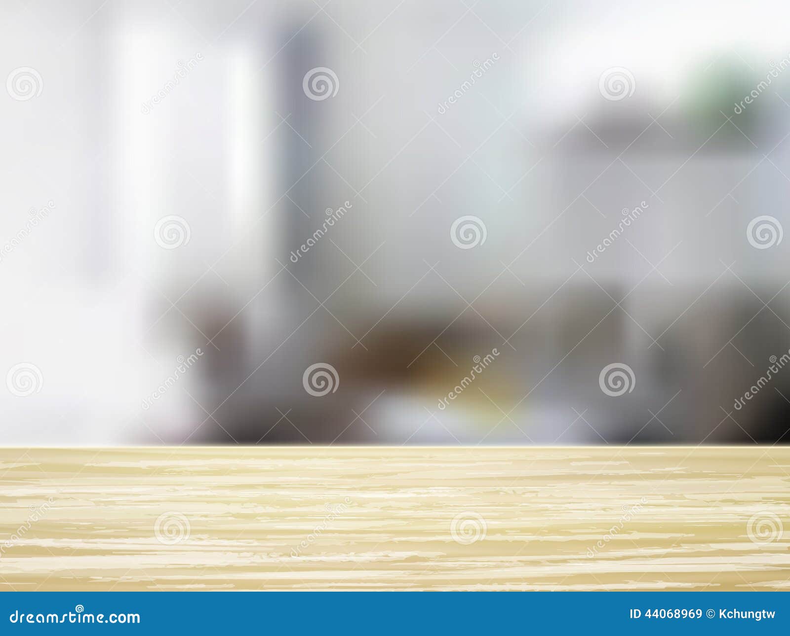 Closeup of Wooden Desk and Interior Stock Vector - Illustration of ...