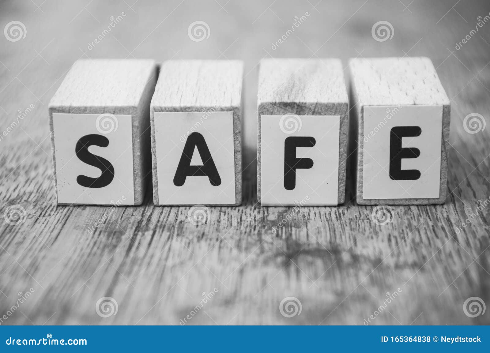 Wooden Word on Wooden Table Background Concept - Safe Stock Photo ...