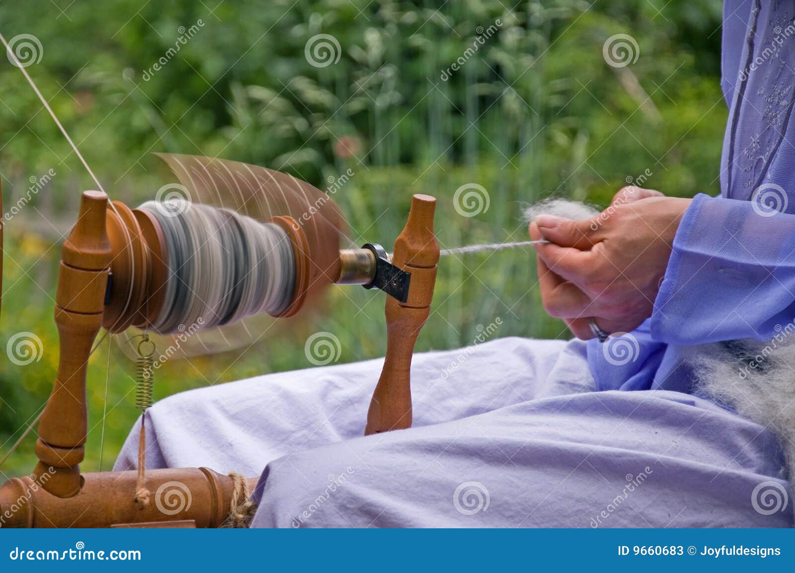 Closeup of Wool Being Hand Spun Stock Image - Image of creating, fast ...