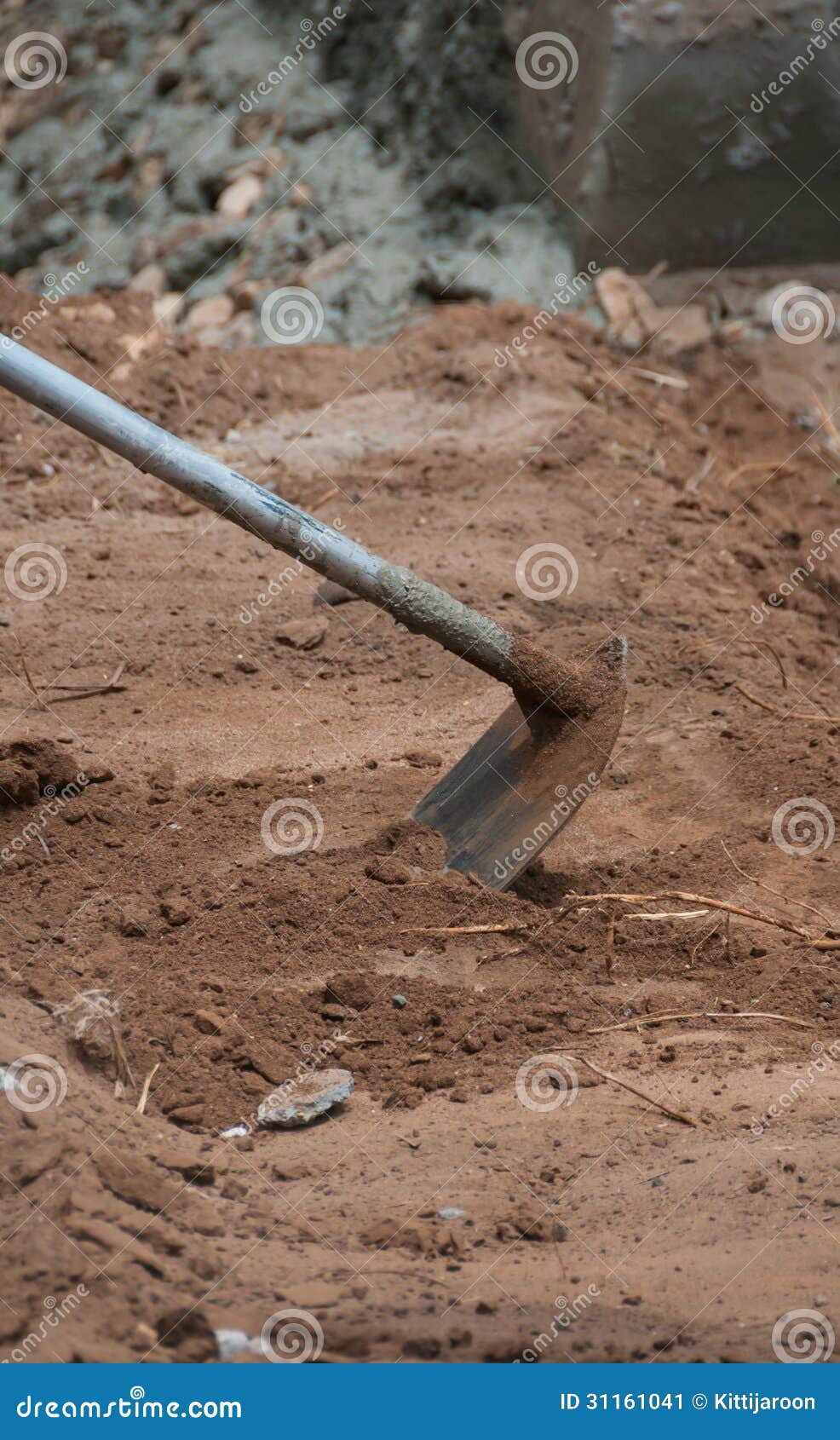 Closeup Work with Spade for Excavation Stock Image - Image of ...