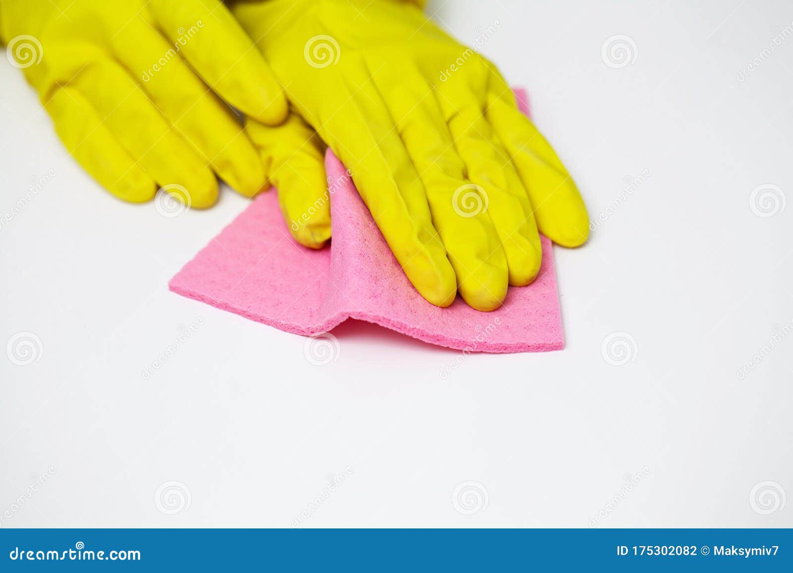 Closeup of Worker Hand Wiping Dust in Office Stock Photo - Image of ...