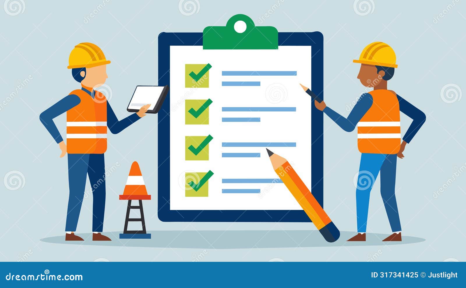 Closeup of Workers Signing Off on a Safety Drill Checklist Indicating ...