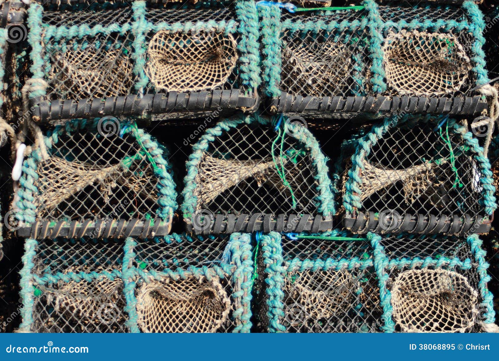 Closeup of Worn Fishing Traps for Eels Stock Image - Image of rusty ...