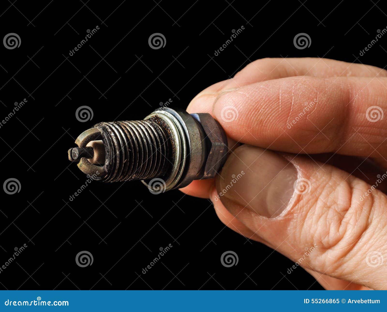 Closeup of a Worn Spark Plug Stock Image - Image of electrical, modern ...