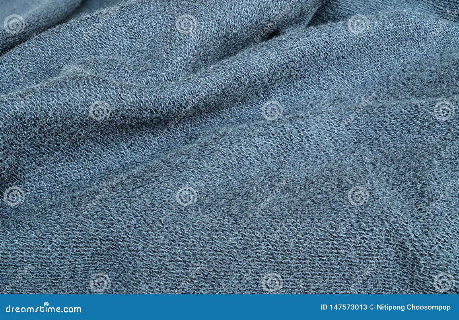 Wrinkled Blue Fabric Texture Background Stock Photography ...
