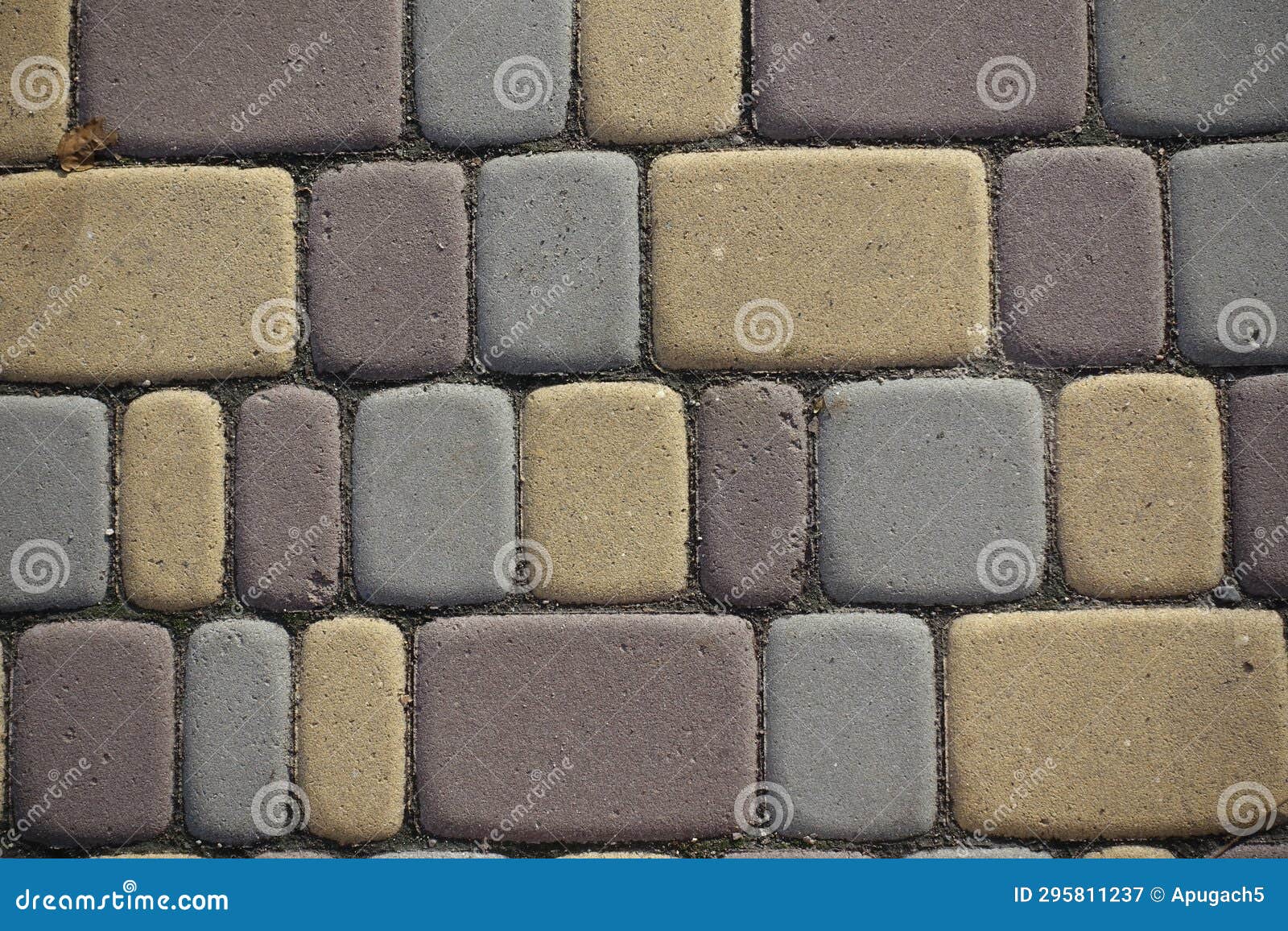 Closeup of Yellow, Brown and Gray Colored Concrete Pavement Stock Image ...