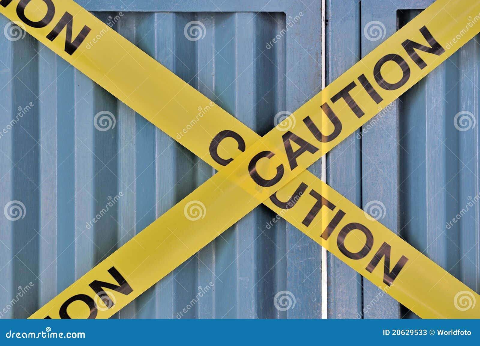 Closeup on Yellow Caution Signage Tape Stock Image - Image of safety ...