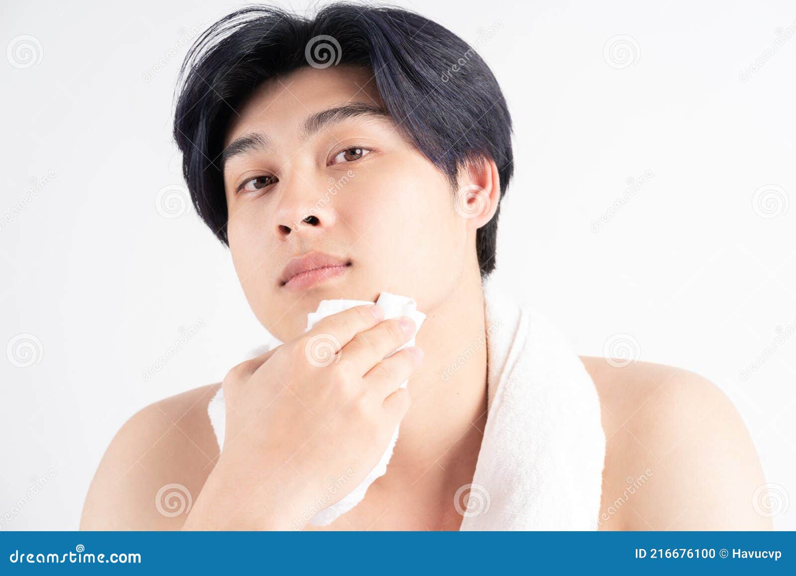 Closeup Young Asian Handsome Man Face Stock Photo - Image of attractive ...